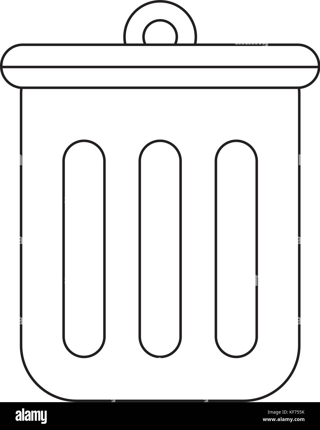 trash icon over white background vector illustration Stock Vector Image ...