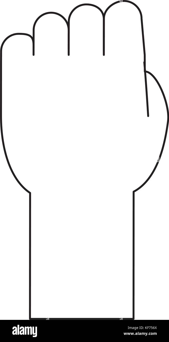 human hand icon over white background vector illustration Stock Vector ...