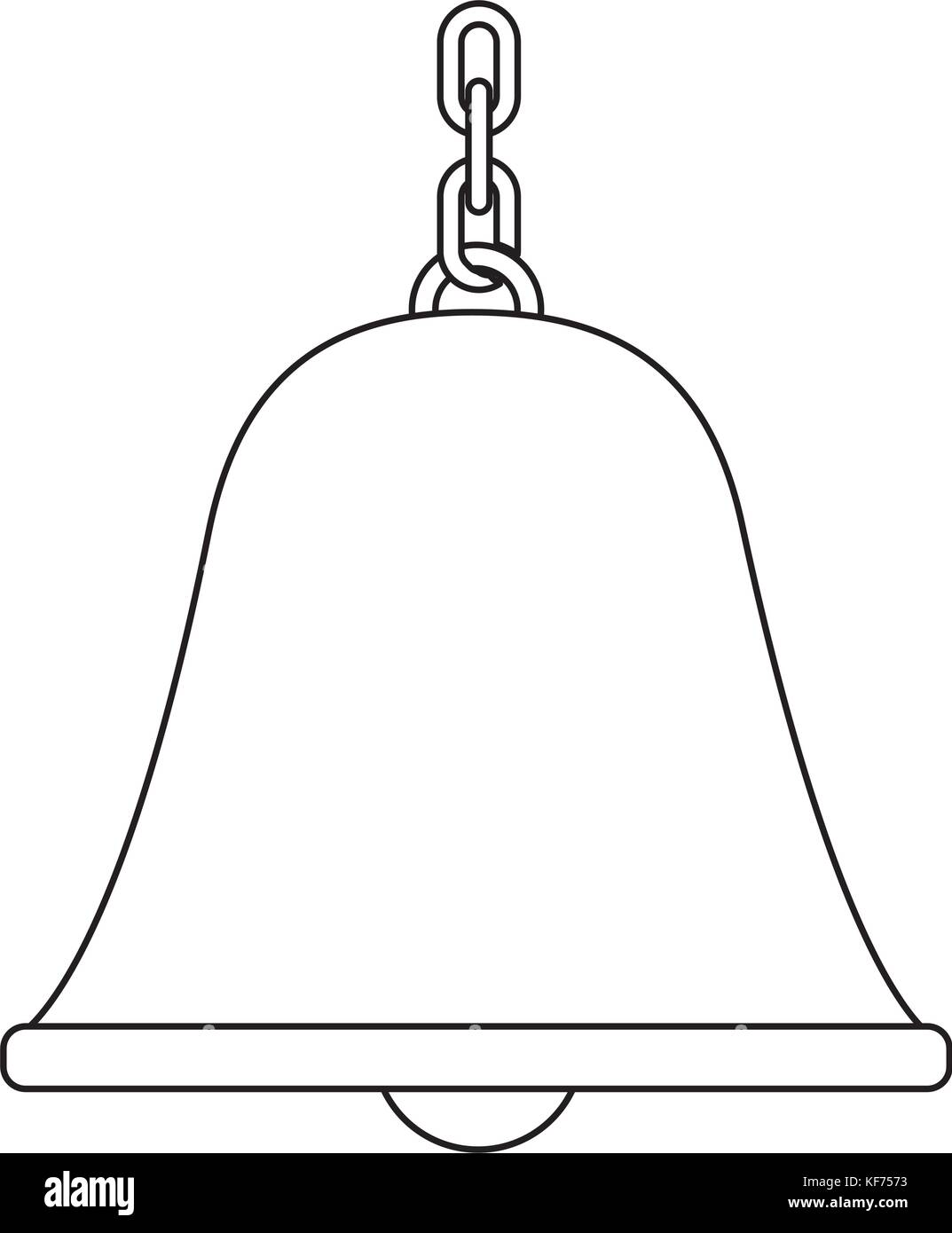 bell icon over white background vector illustration Stock Vector Image ...