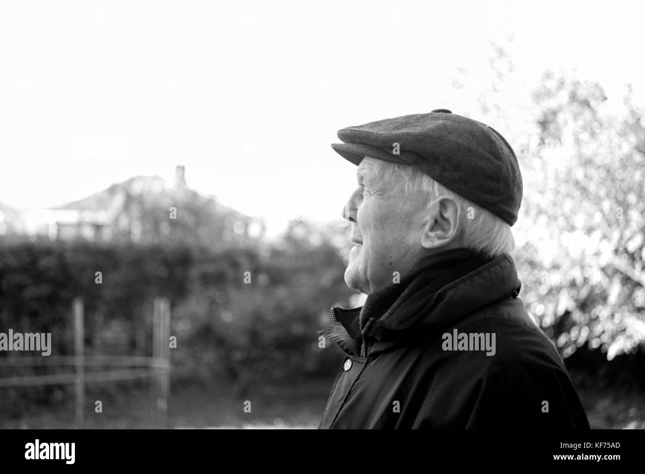 Retired engineer out on a morning walk in Oslo, enjoying his morning ...