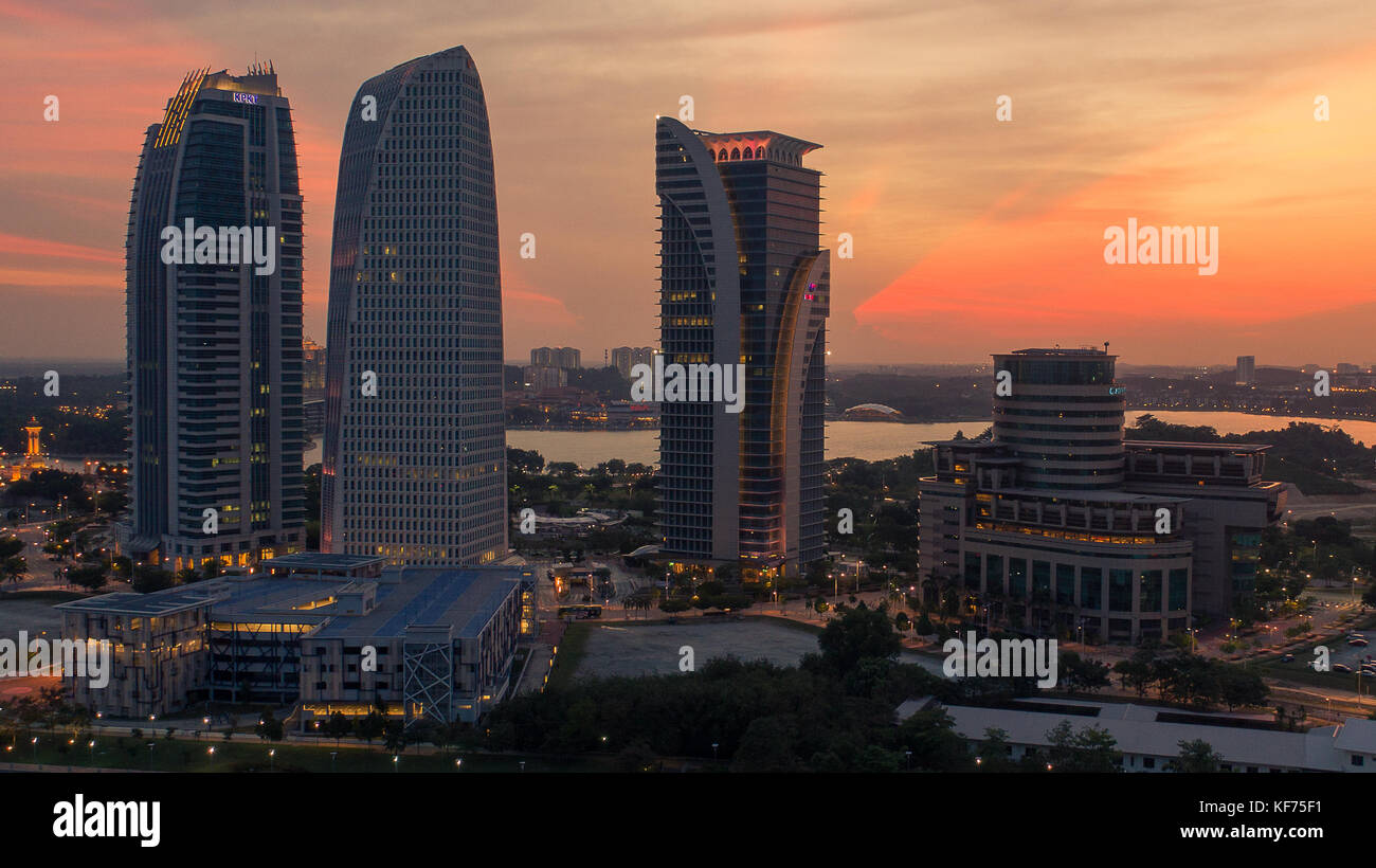 View Of Modern Building at Putrajaya during sunset. Putrajaya is the ...