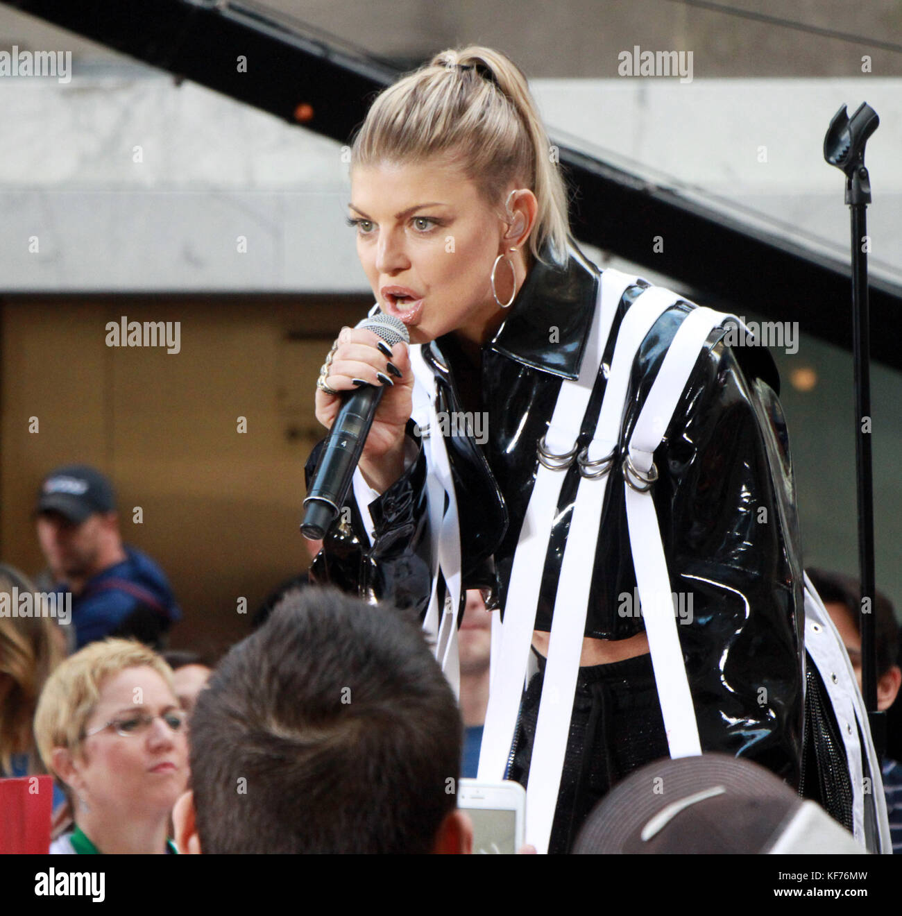 Fergie performing on NBC's 'Today' show at Rockefeller Plaza in New ...