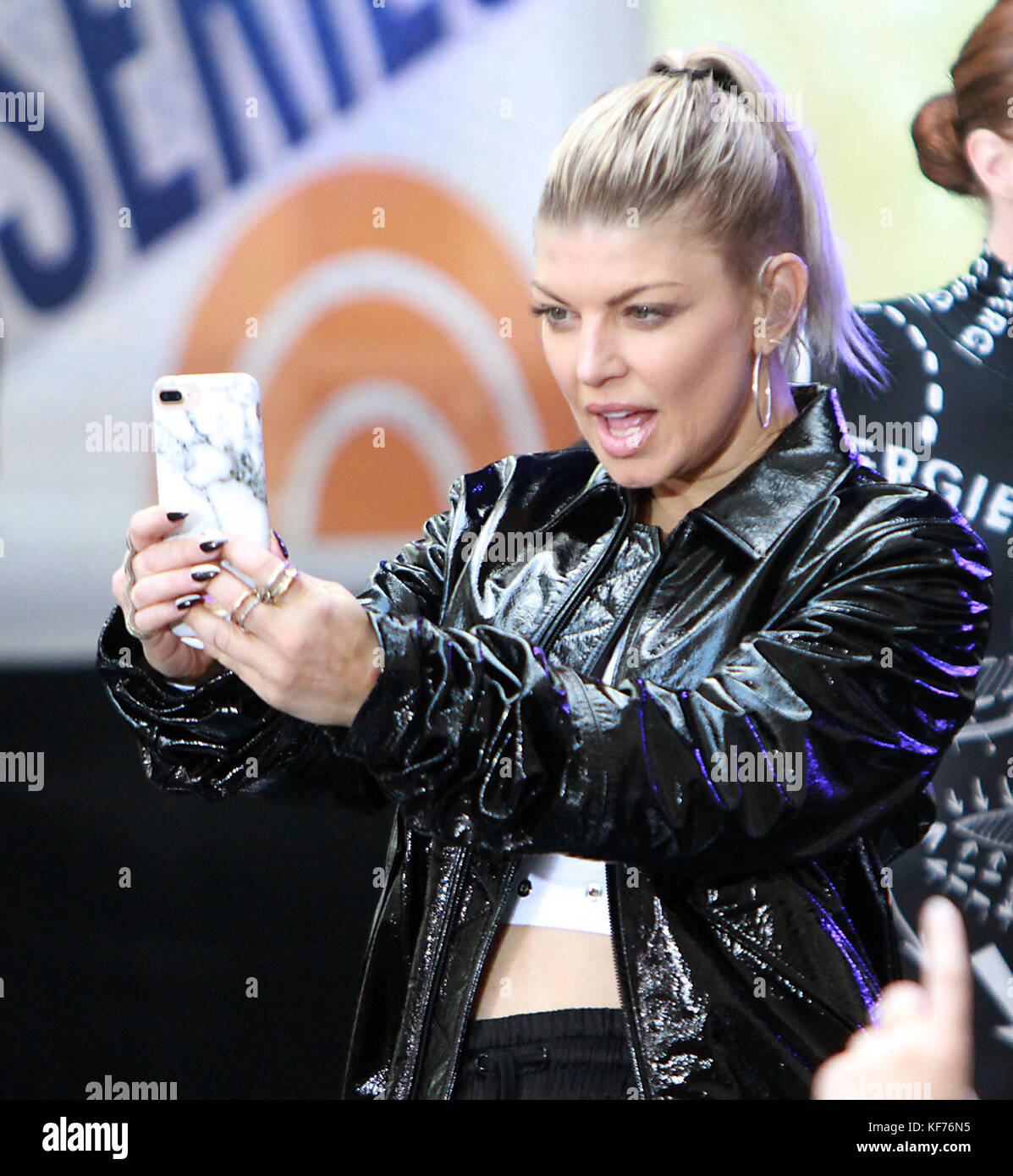 Fergie performing on NBC's 'Today' show at Rockefeller Plaza in New ...