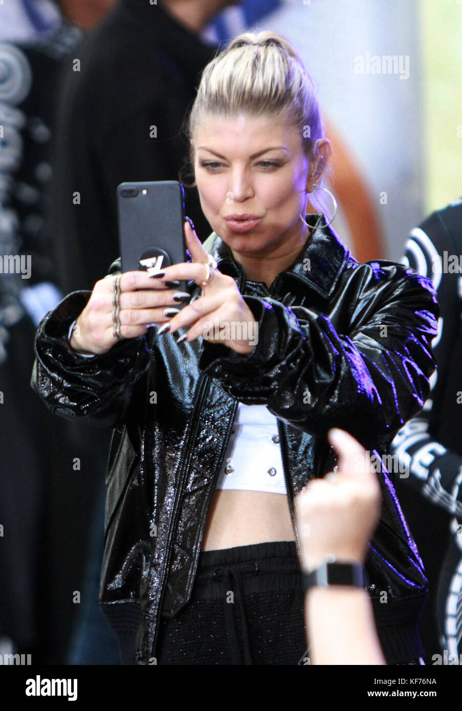 Fergie performing on NBC's 'Today' show at Rockefeller Plaza in New ...
