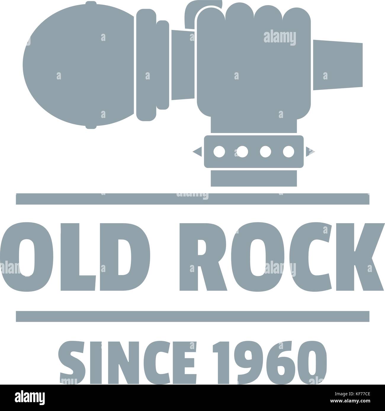 Retro rock music logo, simple gray style Stock Vector Image & Art - Alamy