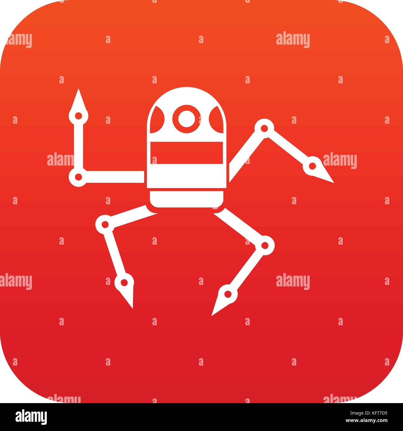 Spider robot icon digital red Stock Vector Image & Art - Alamy