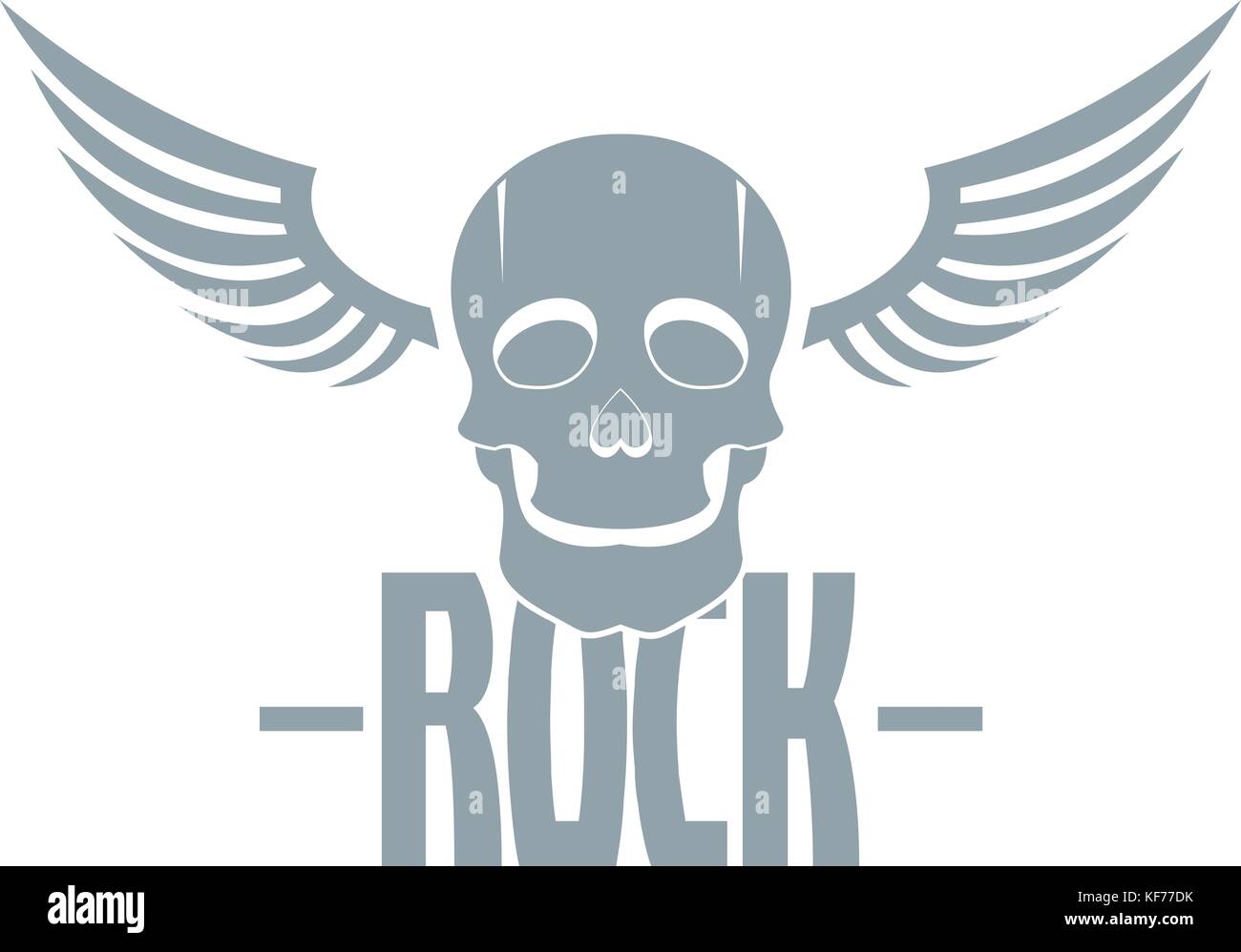 Rock logo, simple gray style Stock Vector Image & Art - Alamy
