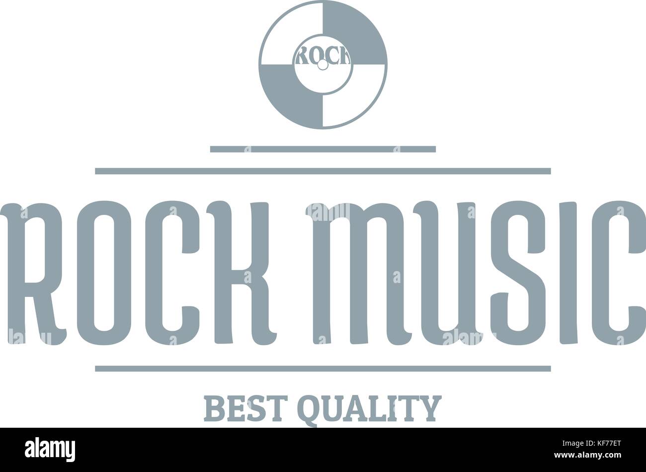 Quality rock music logo, simple gray style Stock Vector Image & Art - Alamy