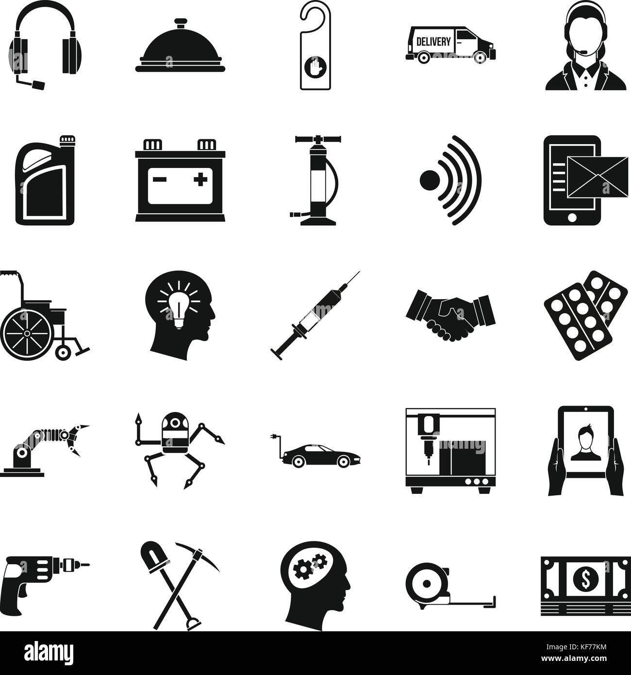 Support icons set, simple style Stock Vector Image & Art - Alamy