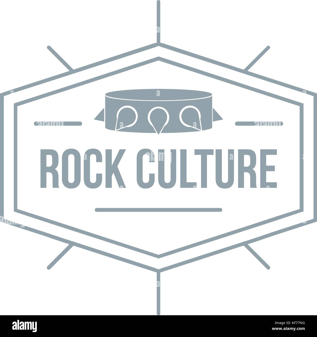 Rock culture logo, simple gray style Stock Vector Image & Art - Alamy