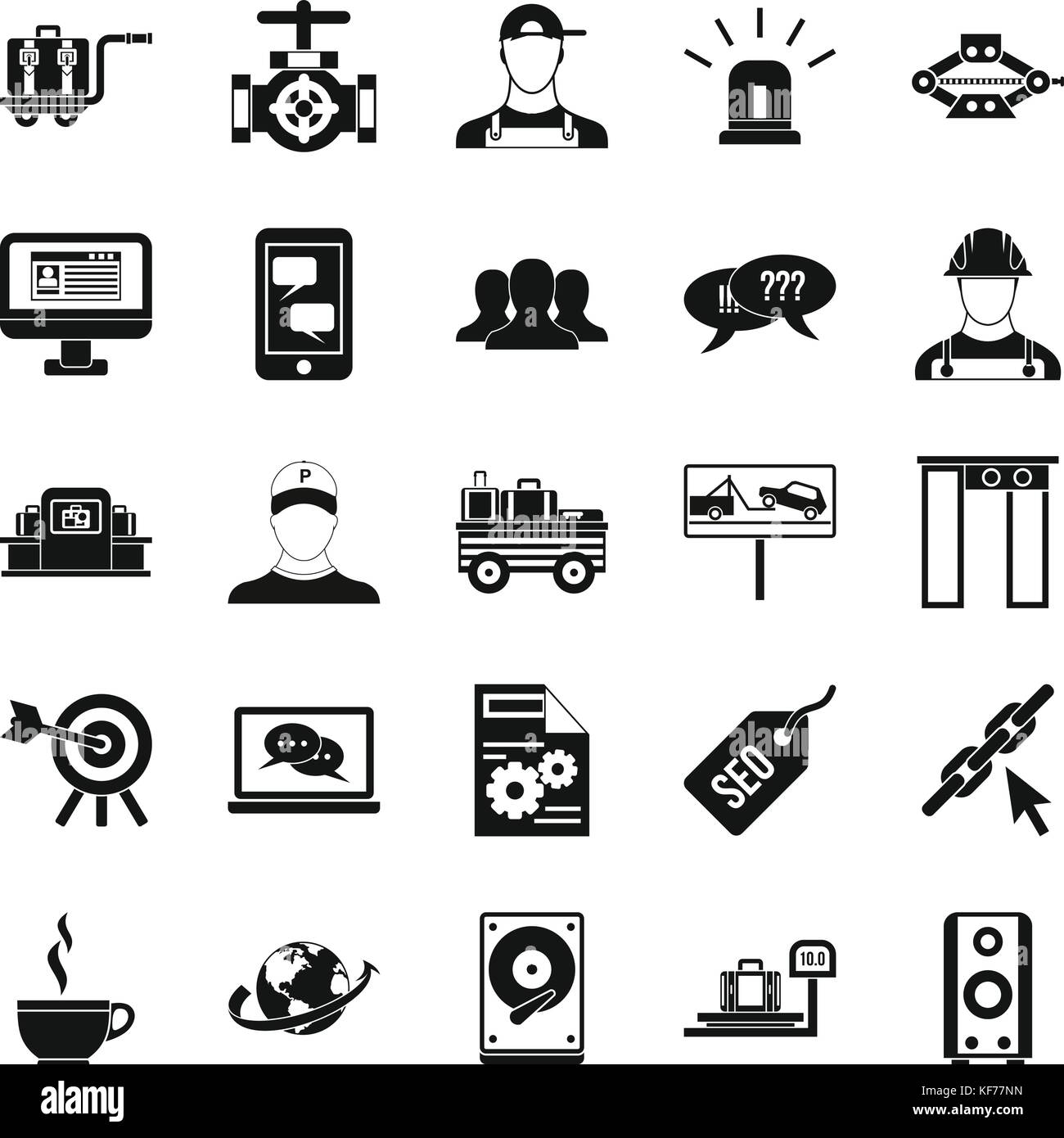 Backing icons set, simple style Stock Vector Image & Art - Alamy