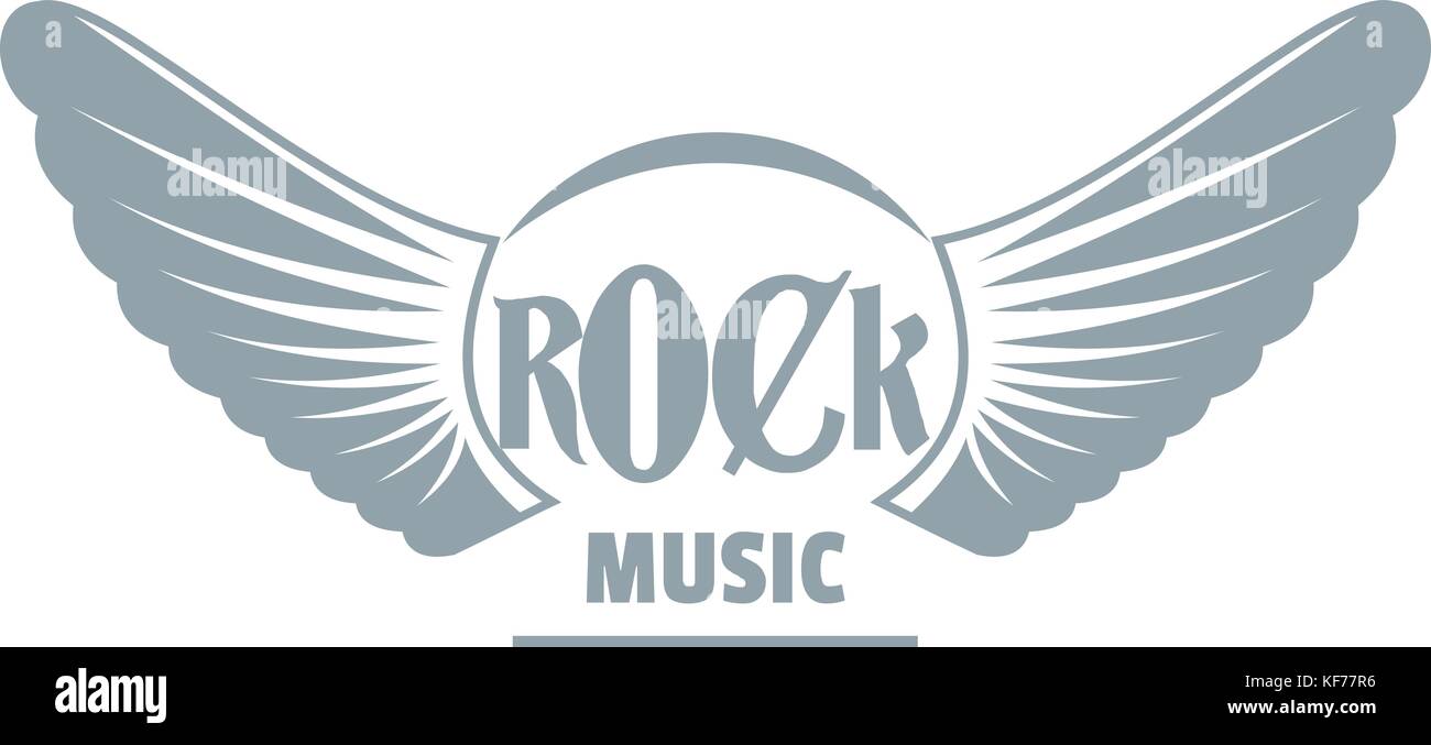 Rock music logo, simple gray style Stock Vector Image & Art - Alamy