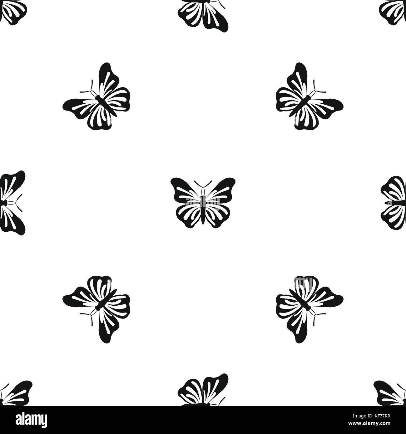 Butterfly pattern seamless black Stock Vector Image & Art - Alamy