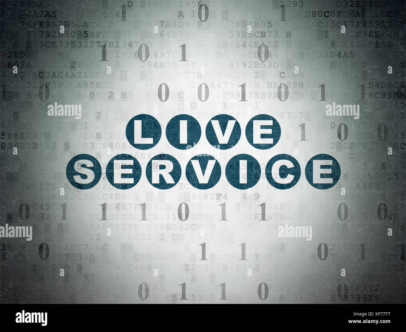 Business concept: Live Service on Digital Data Paper background Stock ...