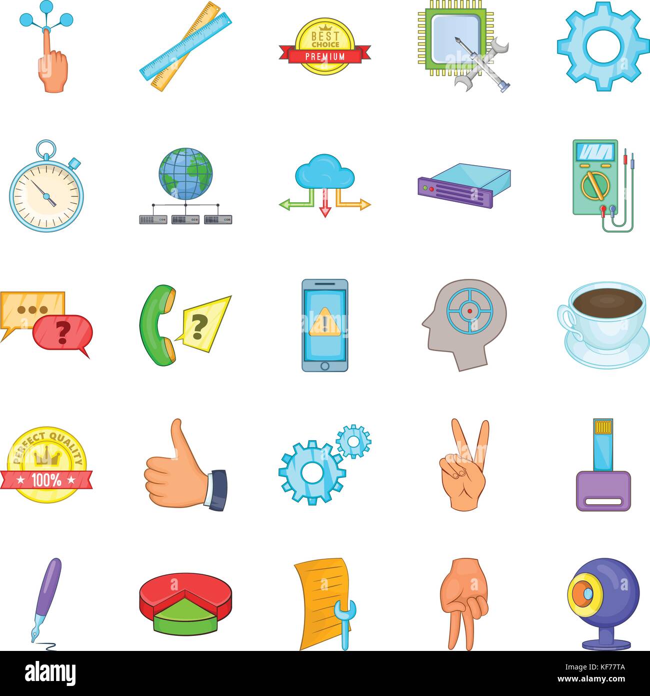 Online support icons set, cartoon style Stock Vector Image & Art - Alamy