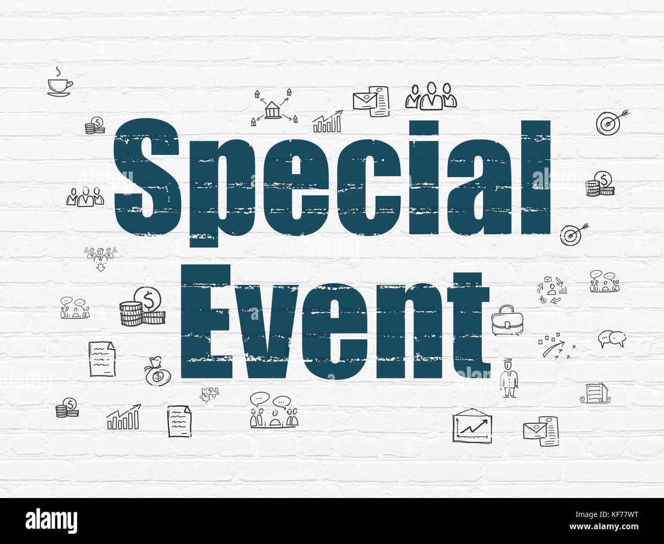 Business concept: Special Event on wall background Stock Photo - Alamy