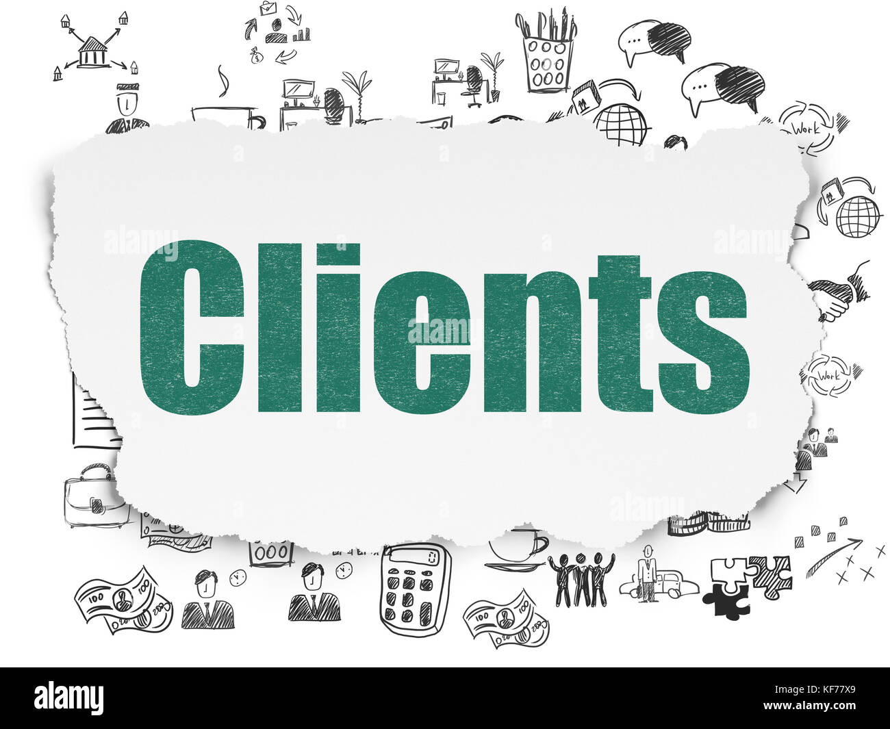 Finance concept: Clients on Torn Paper background Stock Photo - Alamy
