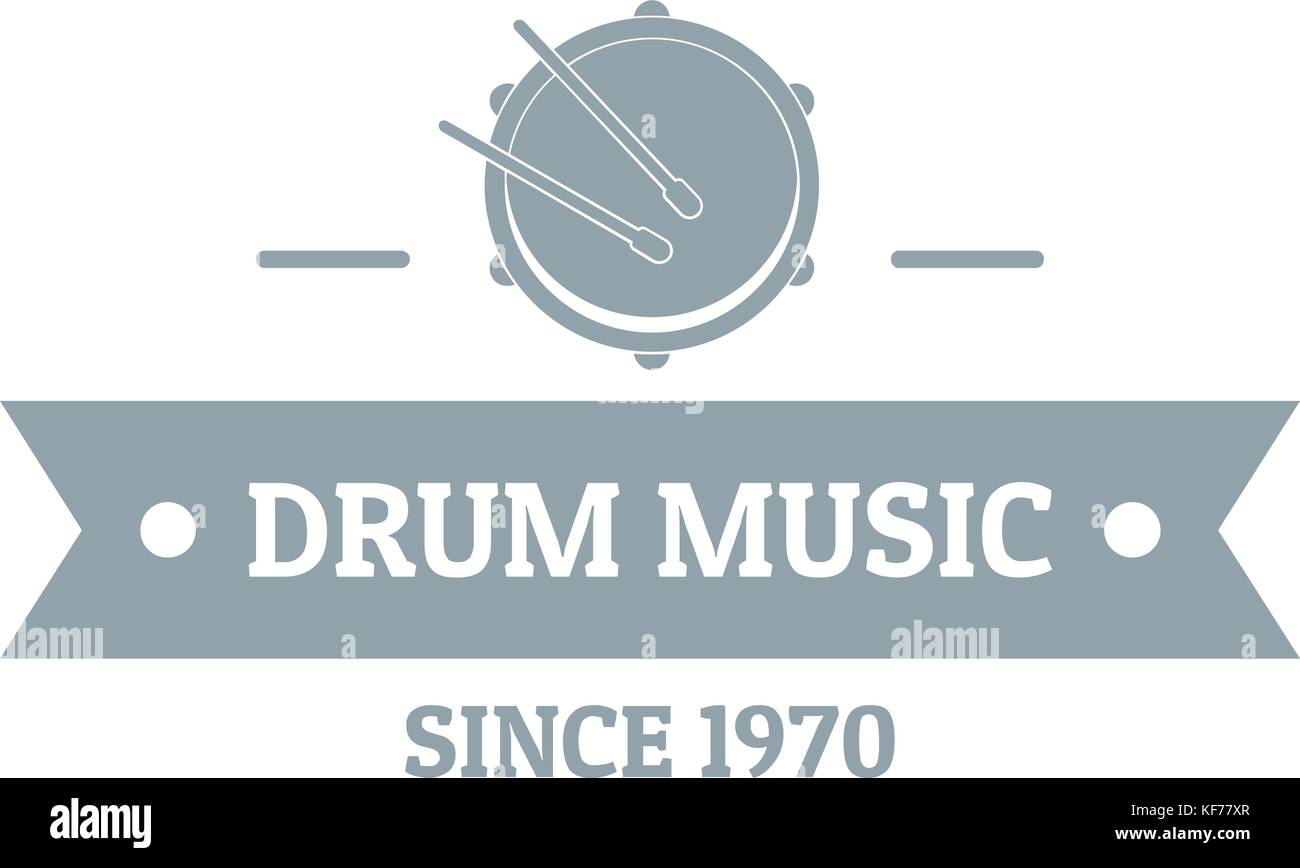 Drum music logo, simple gray style Stock Vector Image & Art - Alamy