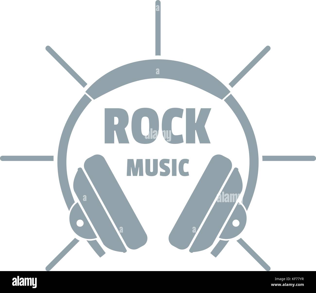 Modern rock music logo, simple gray style Stock Vector Image & Art - Alamy