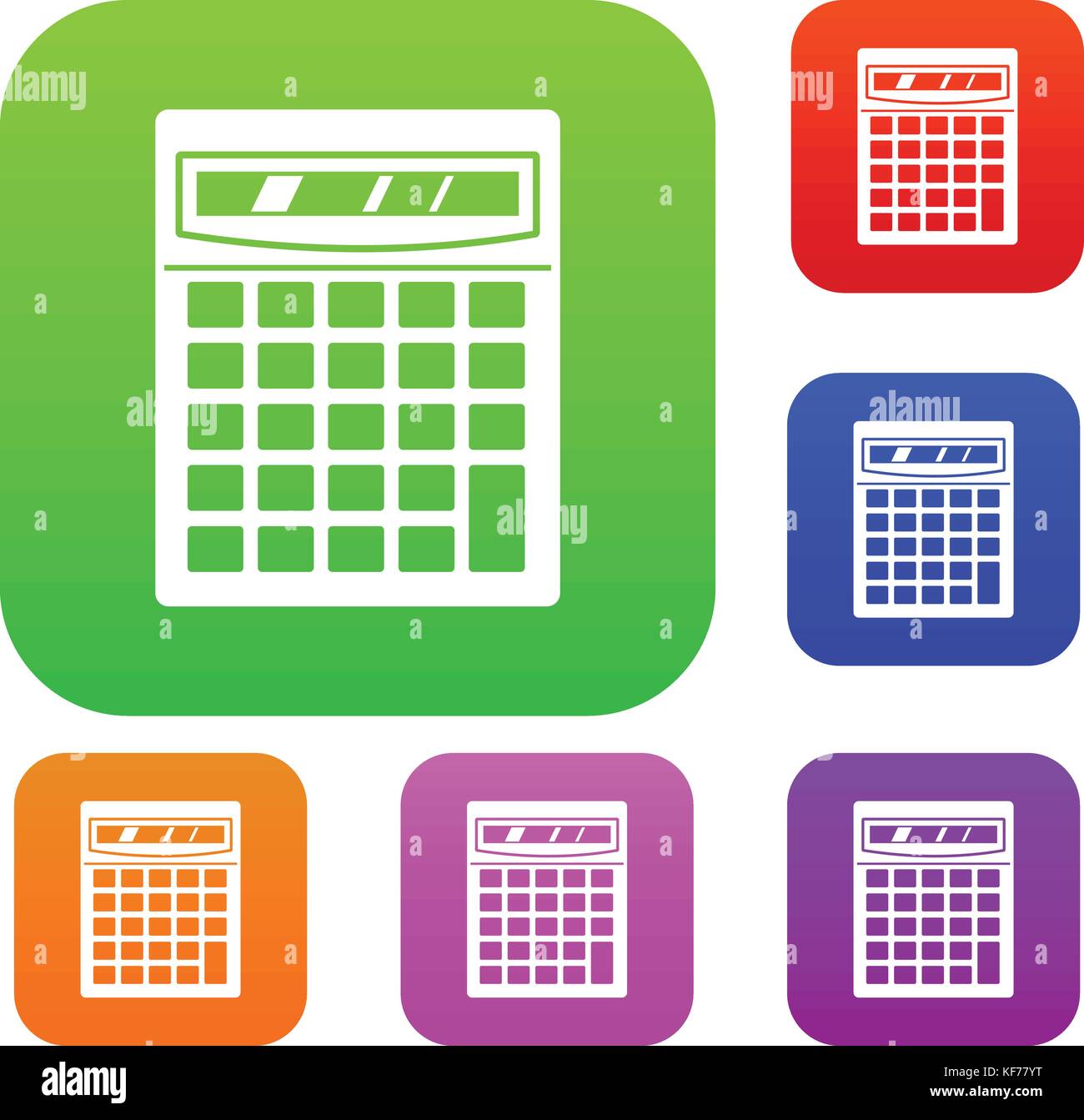 Electronic calculator set color collection Stock Vector Image & Art - Alamy