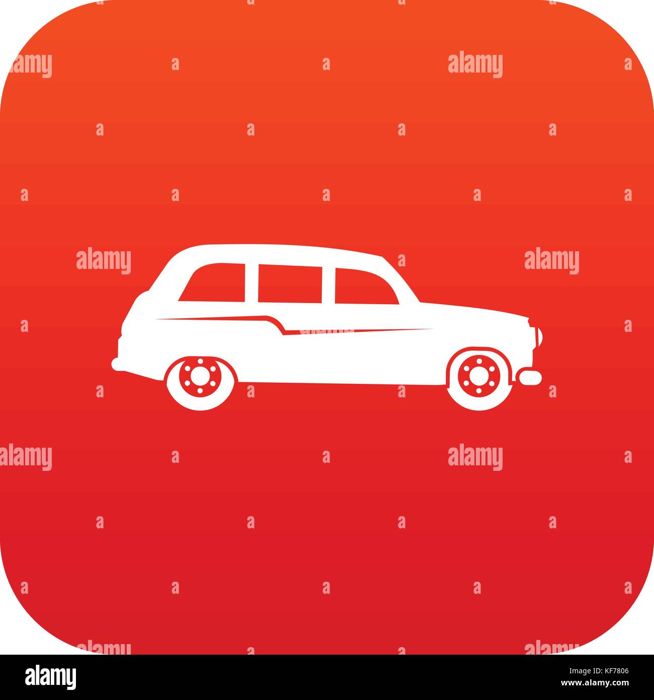Retro car icon digital red Stock Vector Image & Art - Alamy