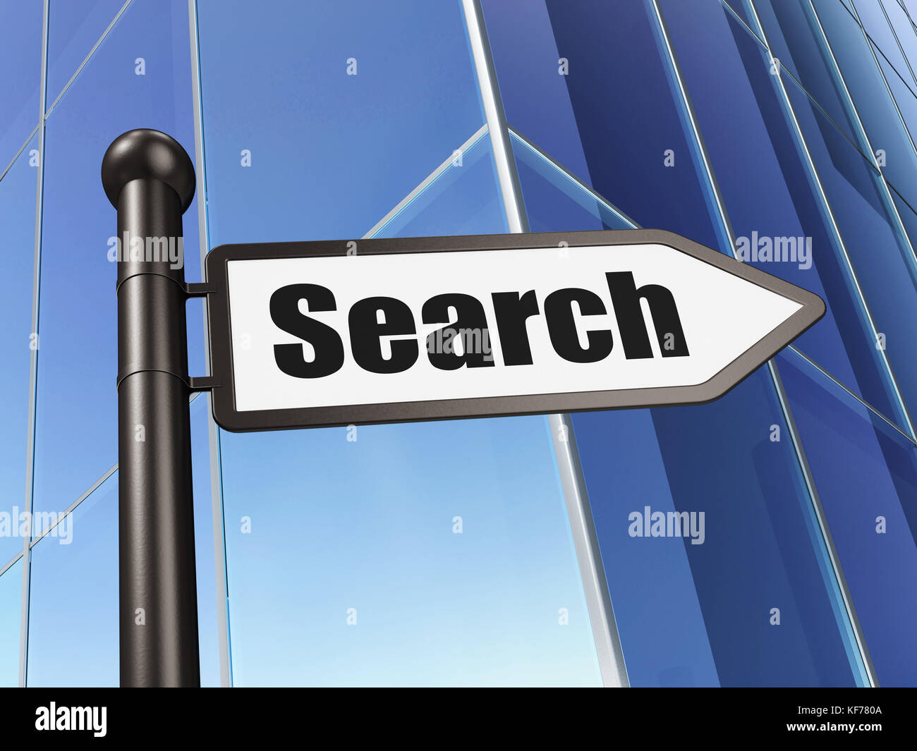 Web development concept: sign Search on Building background Stock Photo ...