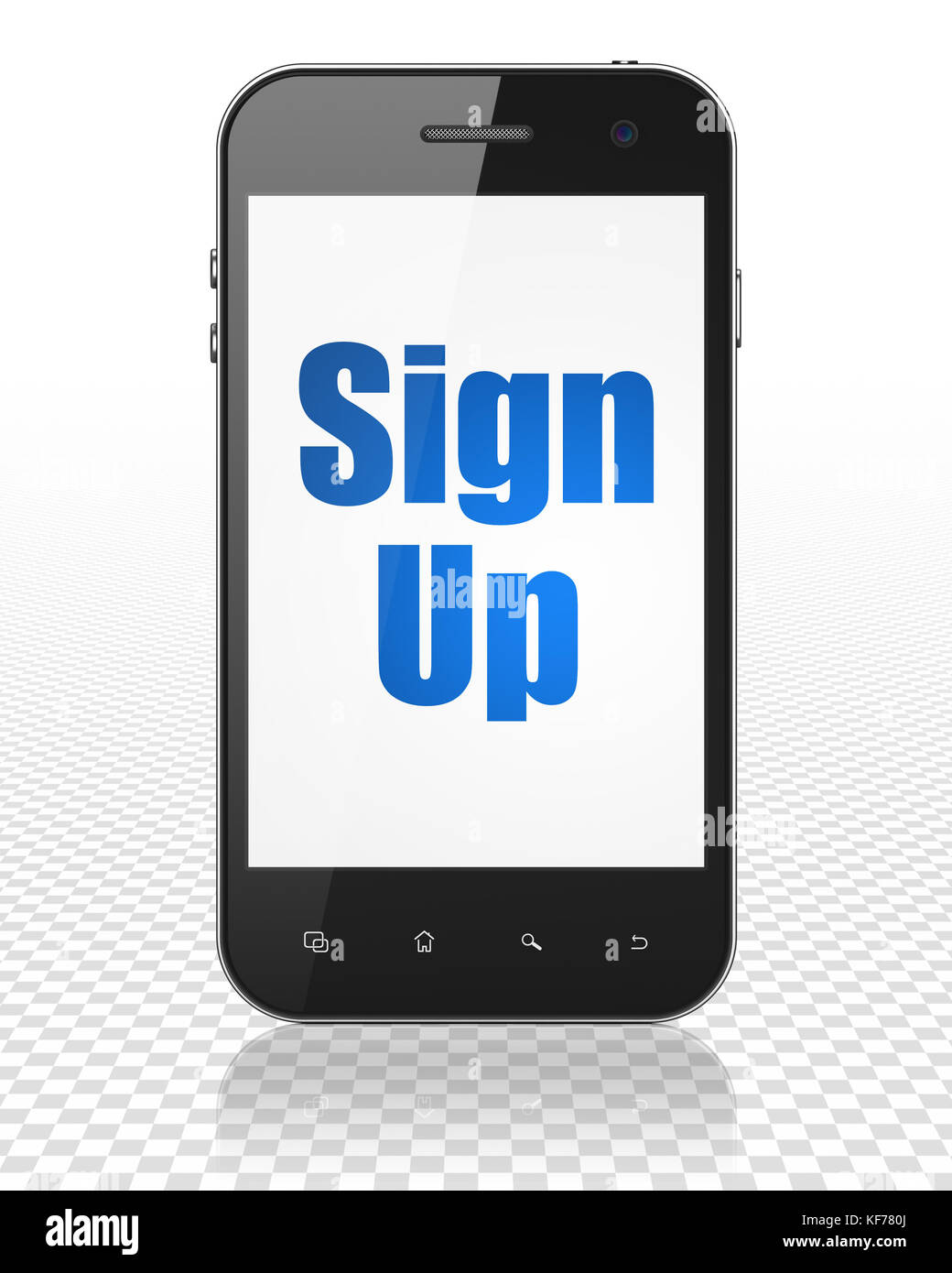 Web development concept: Smartphone with Sign Up on display Stock Photo ...