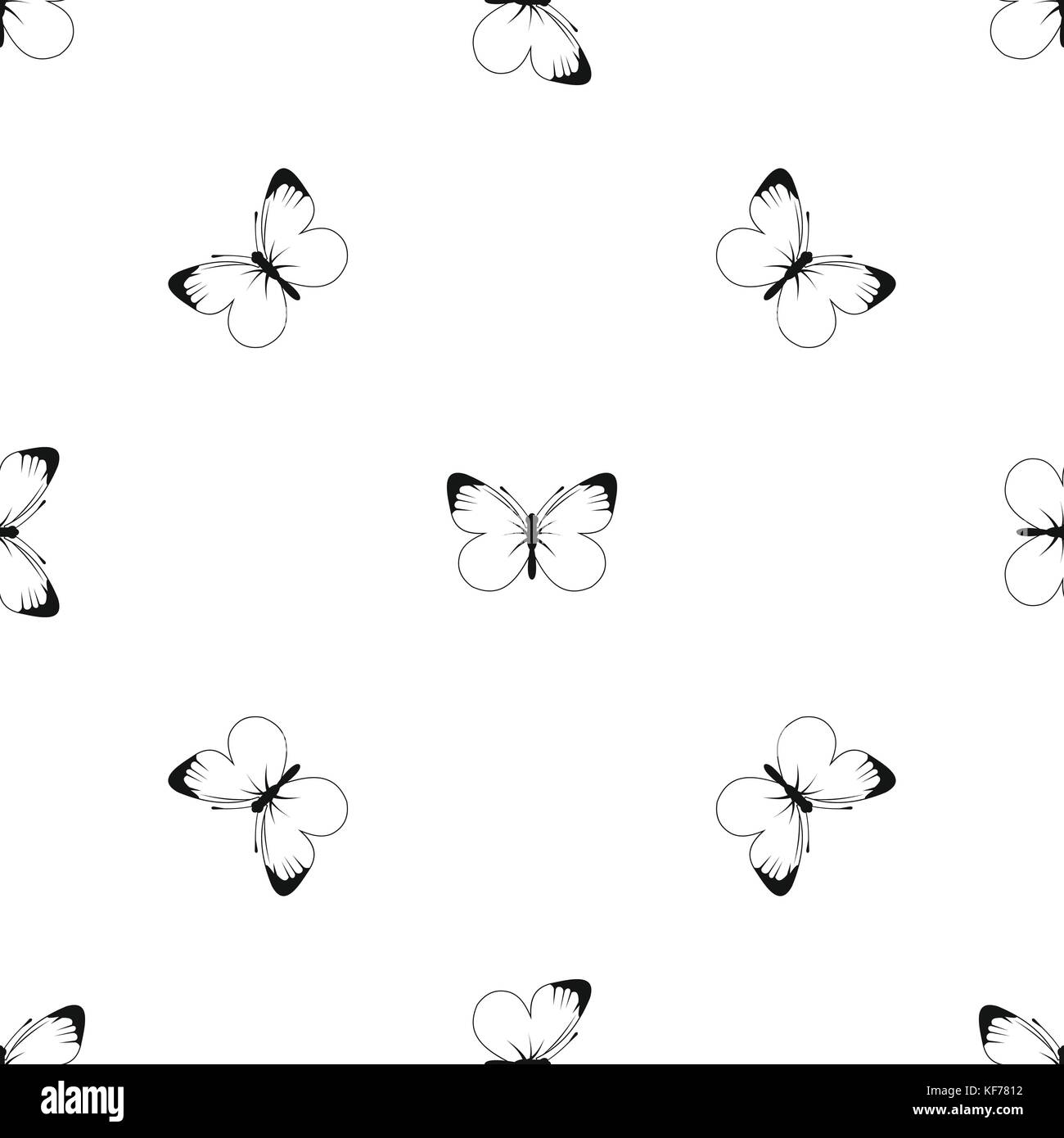 Butterfly pattern seamless black Stock Vector Image & Art - Alamy