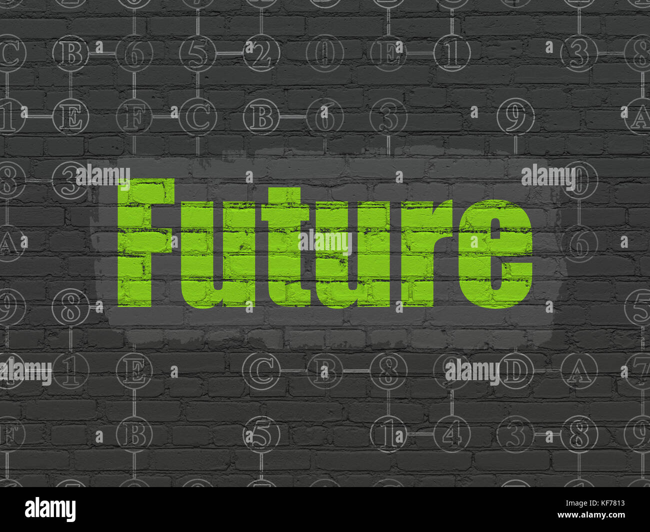 Timeline concept: Future on wall background Stock Photo - Alamy