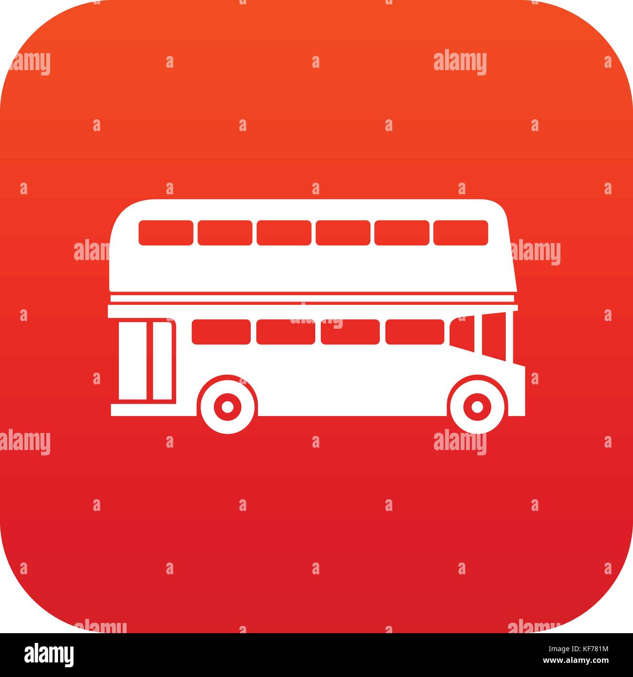 Double decker bus icon digital red Stock Vector Image & Art - Alamy
