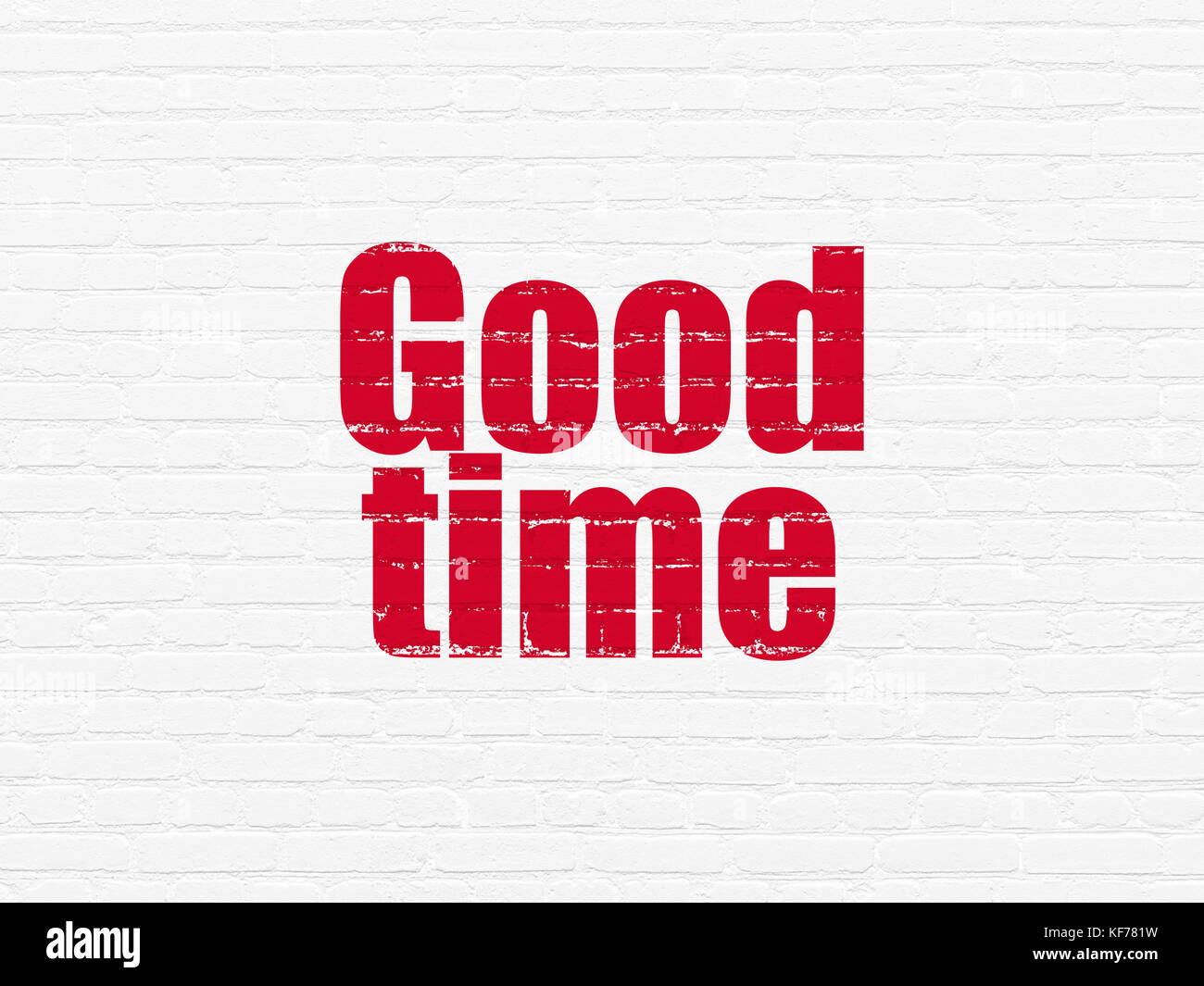 Timeline concept: Good Time on wall background Stock Photo - Alamy