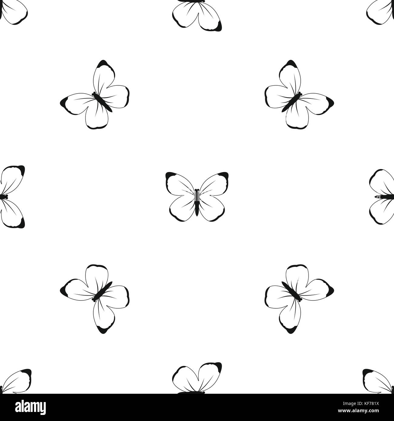 Butterfly pattern seamless black Stock Vector Image & Art - Alamy