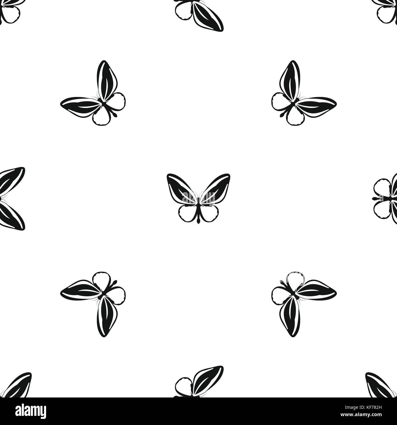 Butterfly pattern seamless black Stock Vector Image & Art - Alamy