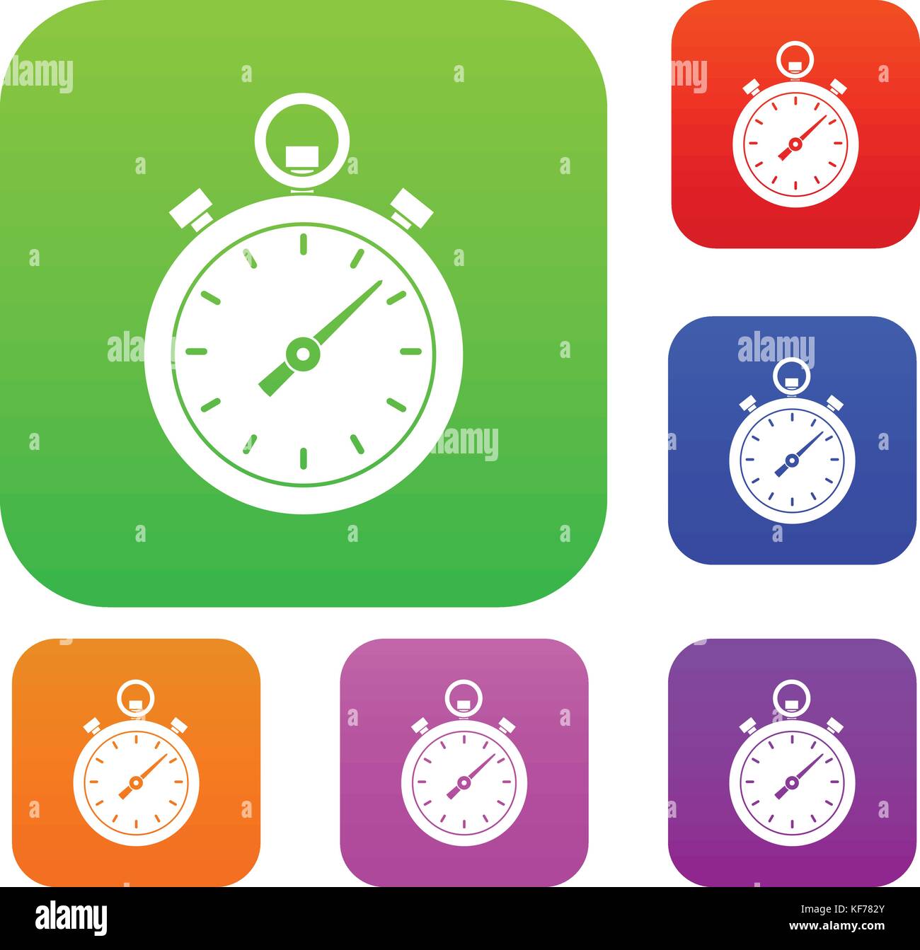 Chronometer set color collection Stock Vector Image & Art - Alamy