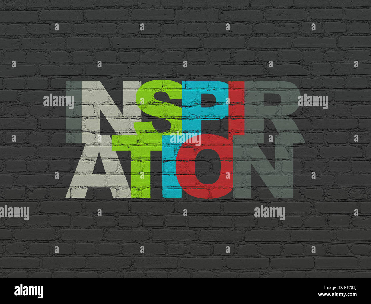 Marketing concept: Inspiration on wall background Stock Photo - Alamy