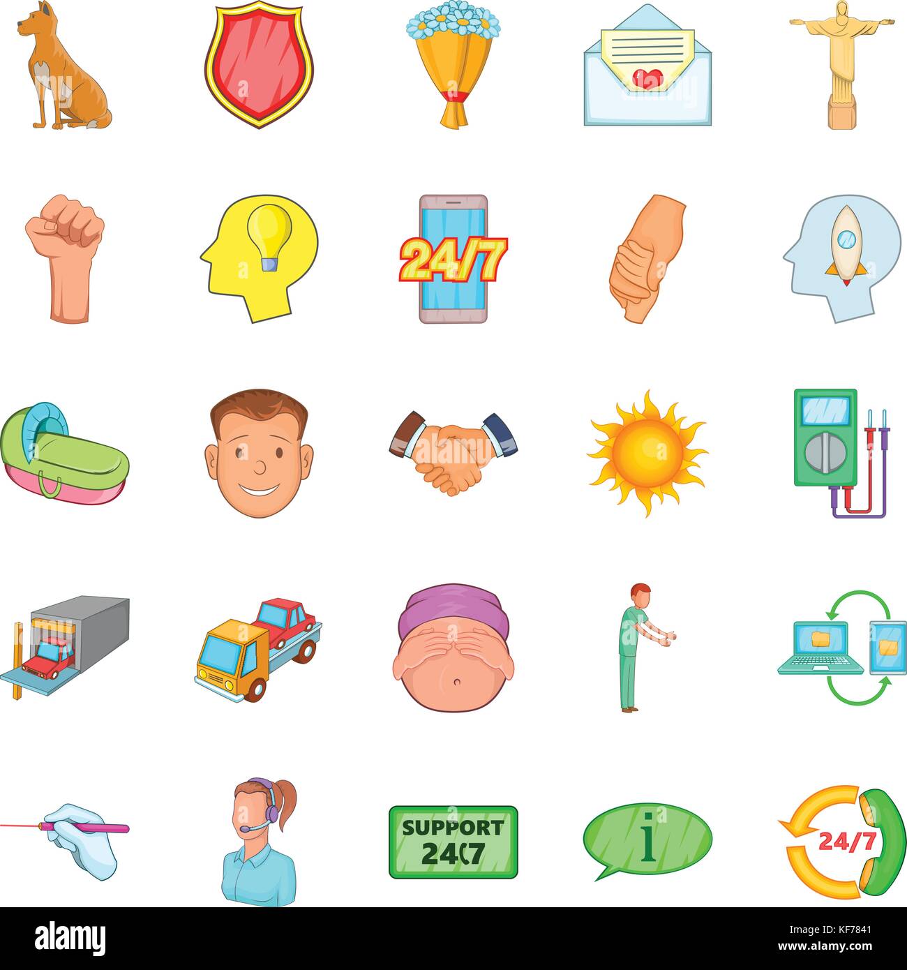 Trust icons set, cartoon style Stock Vector Image & Art - Alamy