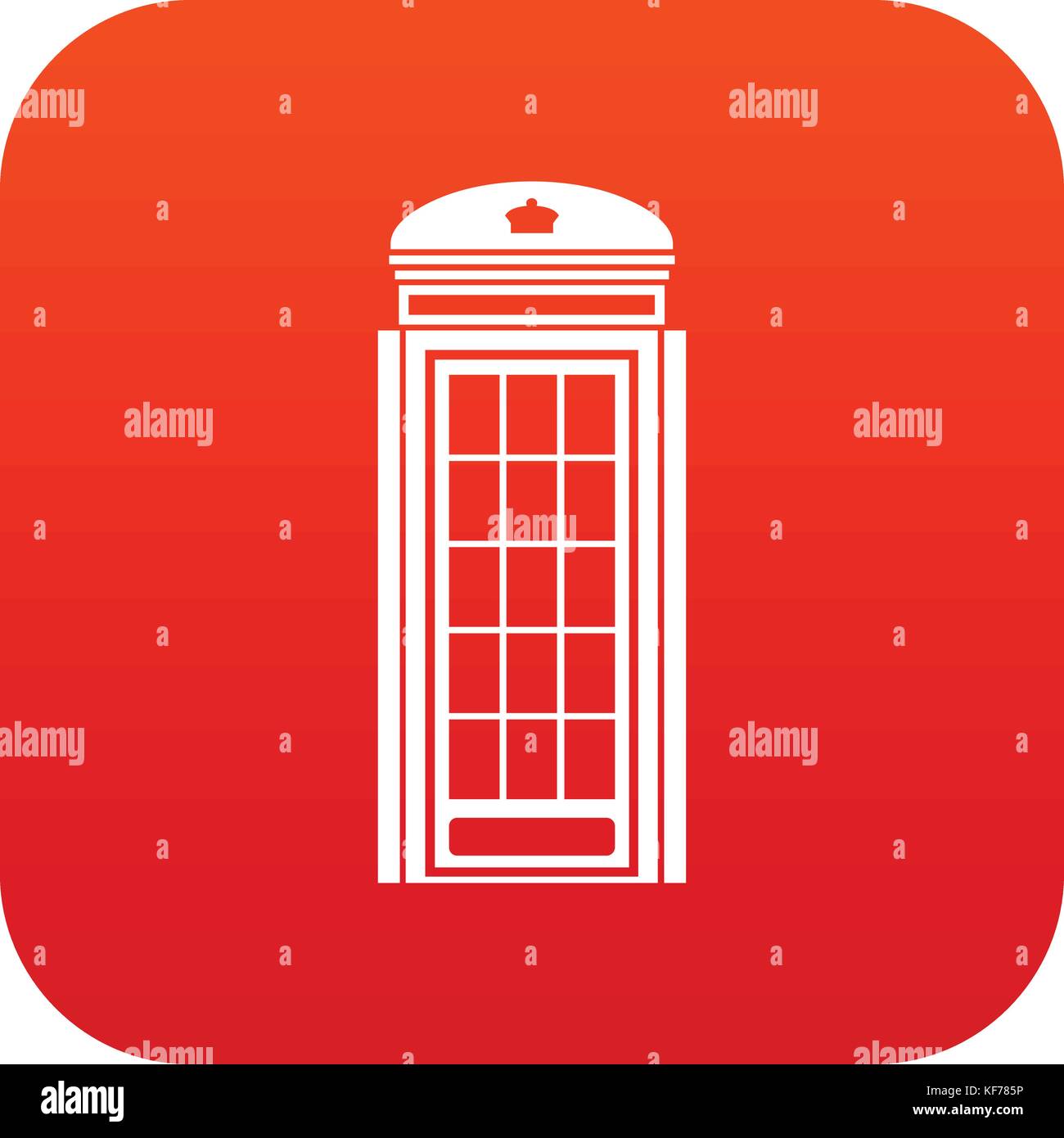 Phone booth icon digital red Stock Vector Image & Art - Alamy
