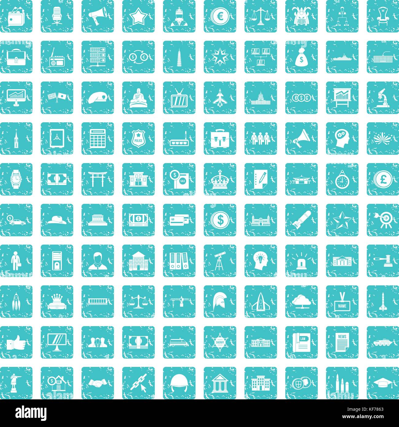 100 government icons set grunge blue Stock Vector Image & Art - Alamy