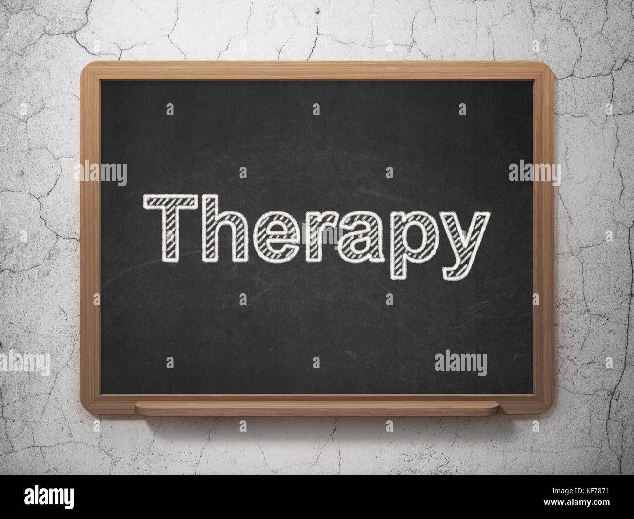 Healthcare concept: Therapy on chalkboard background Stock Photo - Alamy