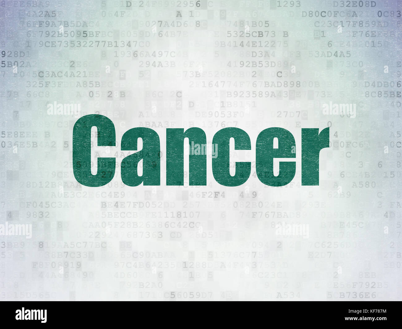 Healthcare concept: Cancer on Digital Data Paper background Stock Photo ...