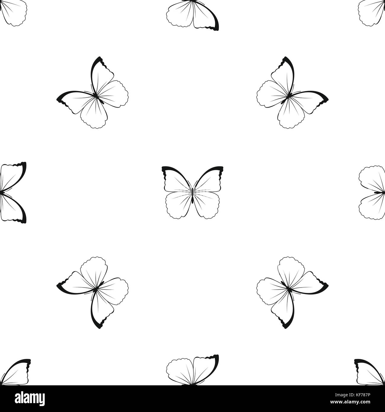 Butterfly pattern seamless black Stock Vector Image & Art - Alamy