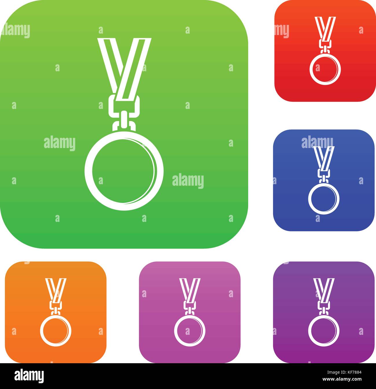 Cat medal set color collection Stock Vector Image & Art - Alamy