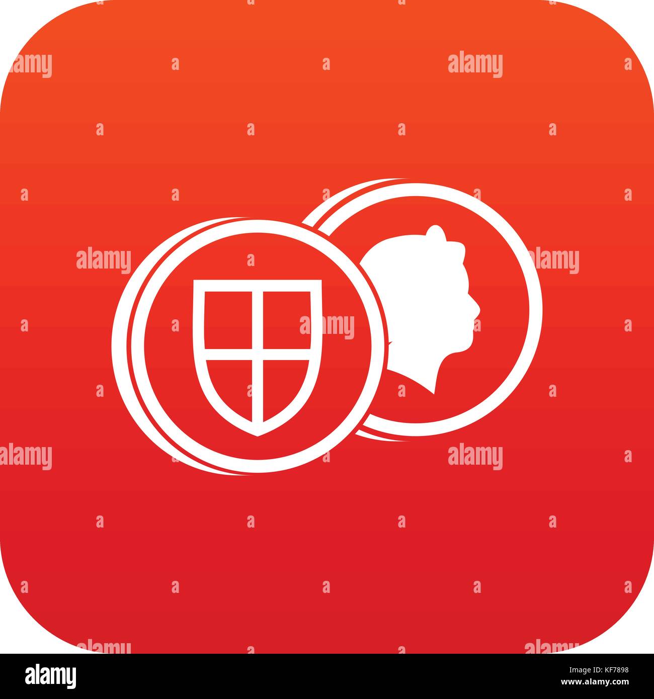 Coins of UK icon digital red Stock Vector Image & Art - Alamy