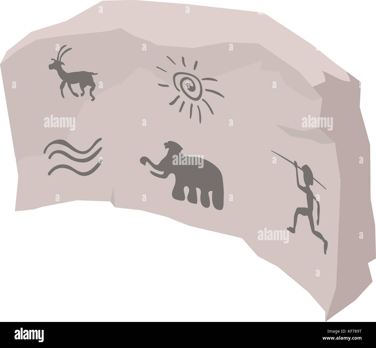 Cave painting icon, isometric style Stock Vector Image & Art - Alamy