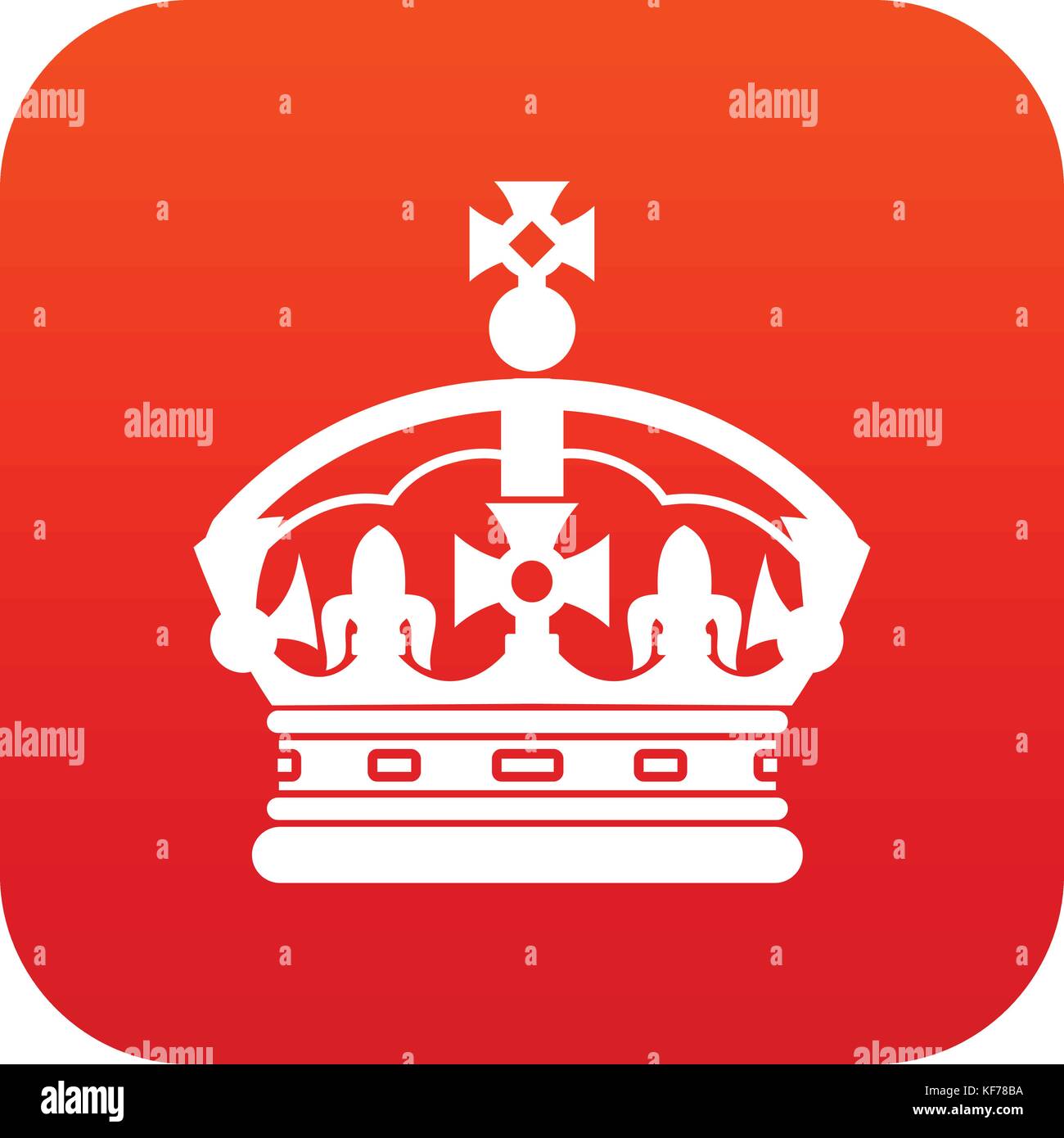 Crown icon digital red Stock Vector Image & Art - Alamy