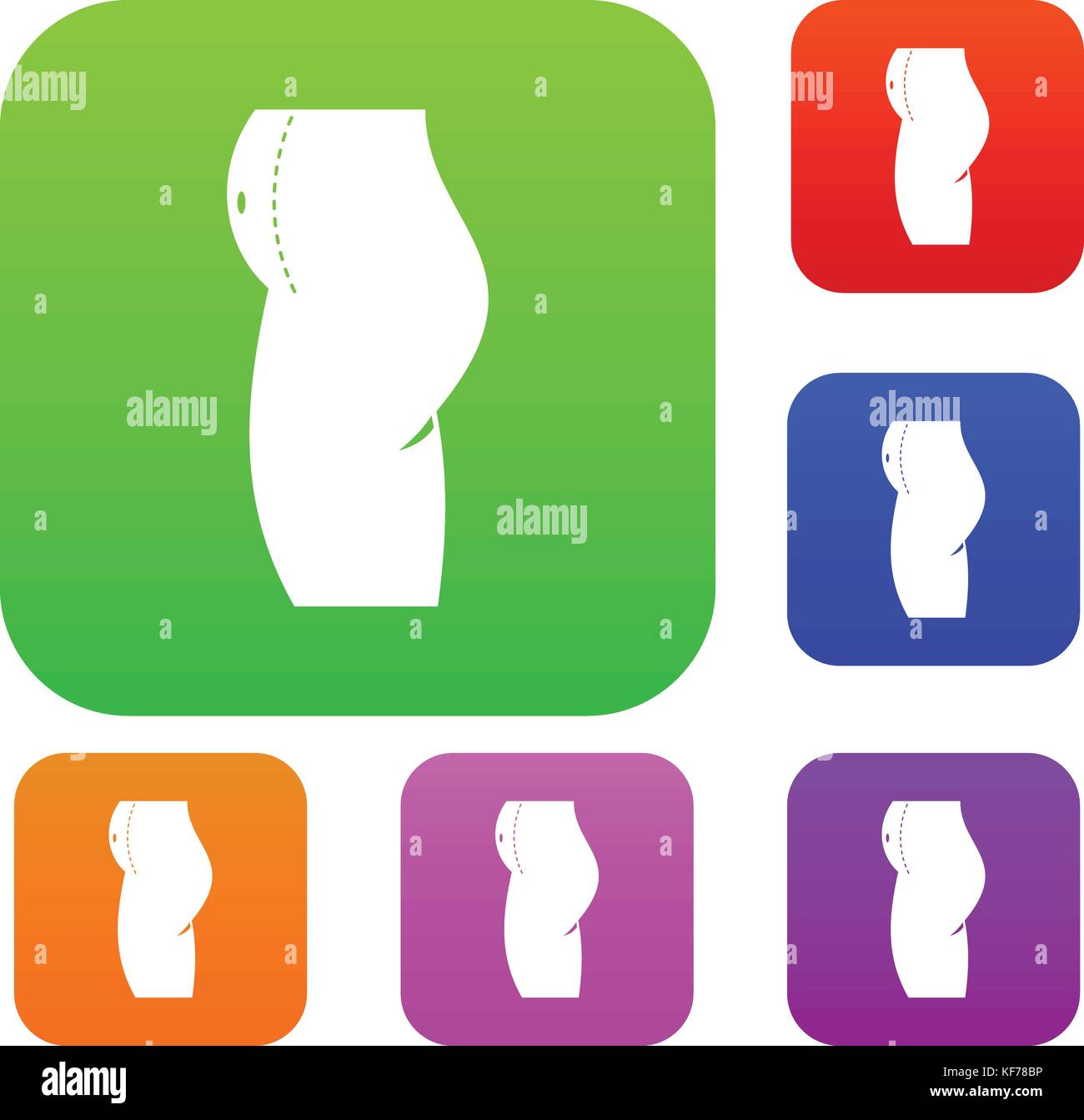 Woman prepared to belly surgery set color collection Stock Vector Image ...