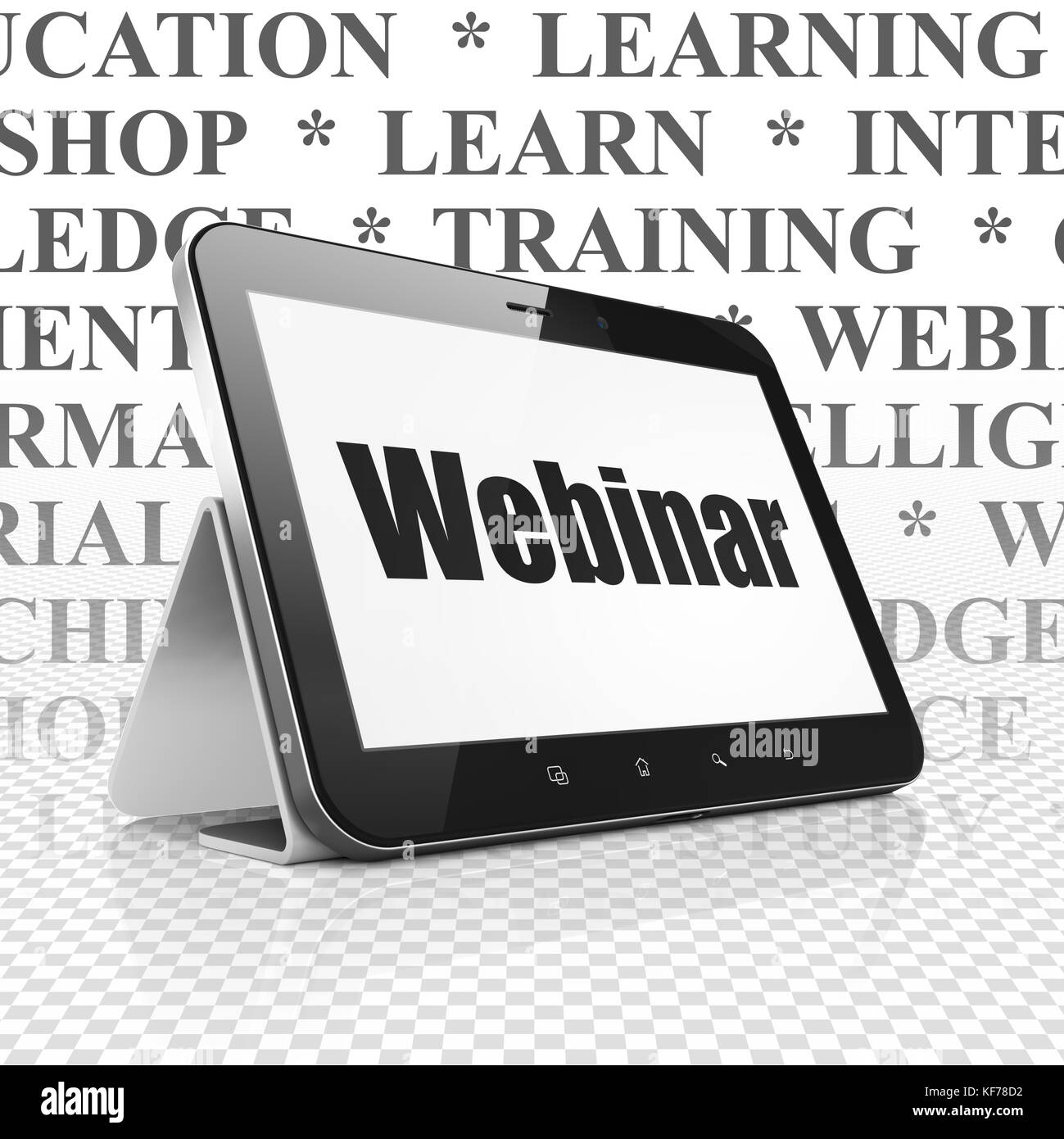 Education concept: Tablet Computer with Webinar on display Stock Photo ...