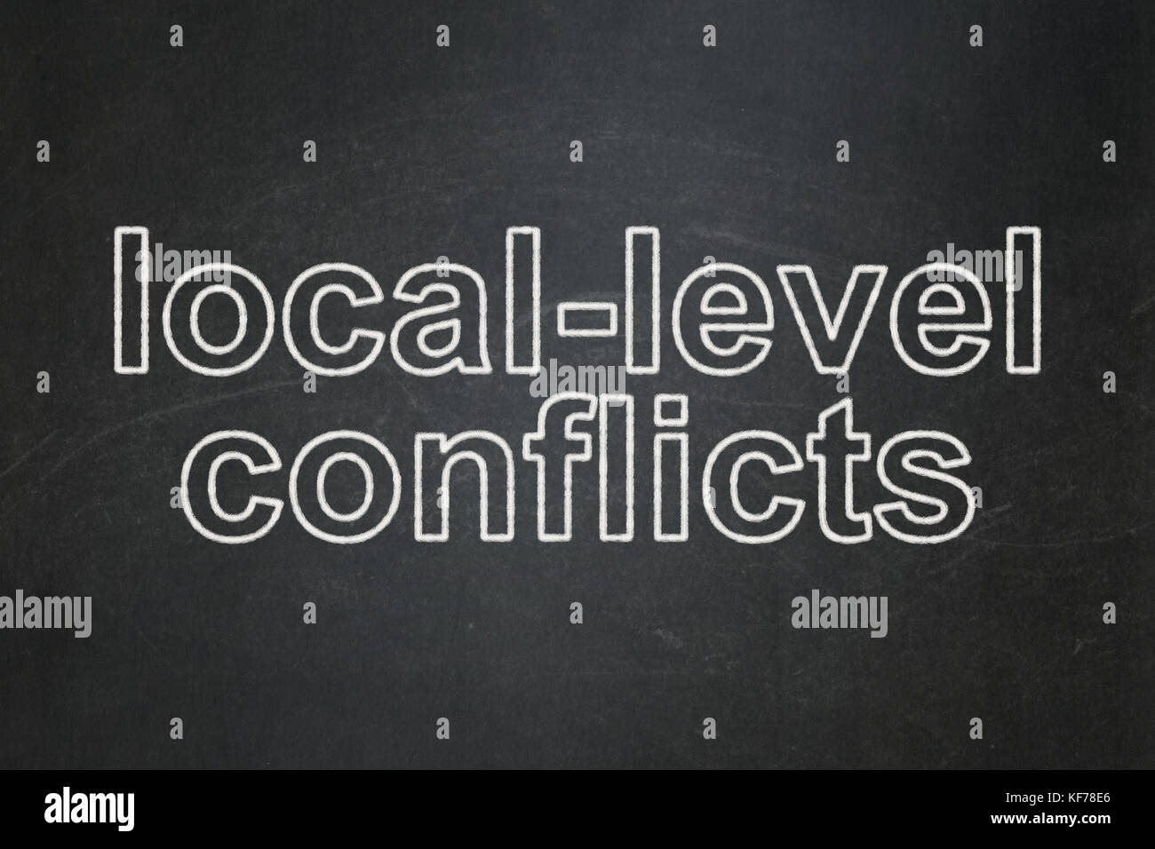 Political concept: Local-level Conflicts on chalkboard background Stock ...