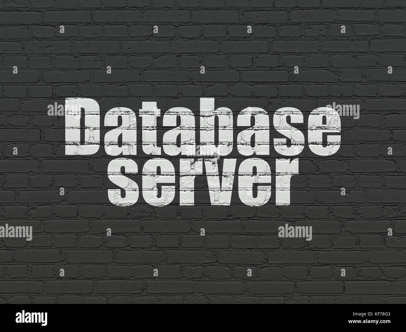 Database concept: Database Server on wall background Stock Photo - Alamy