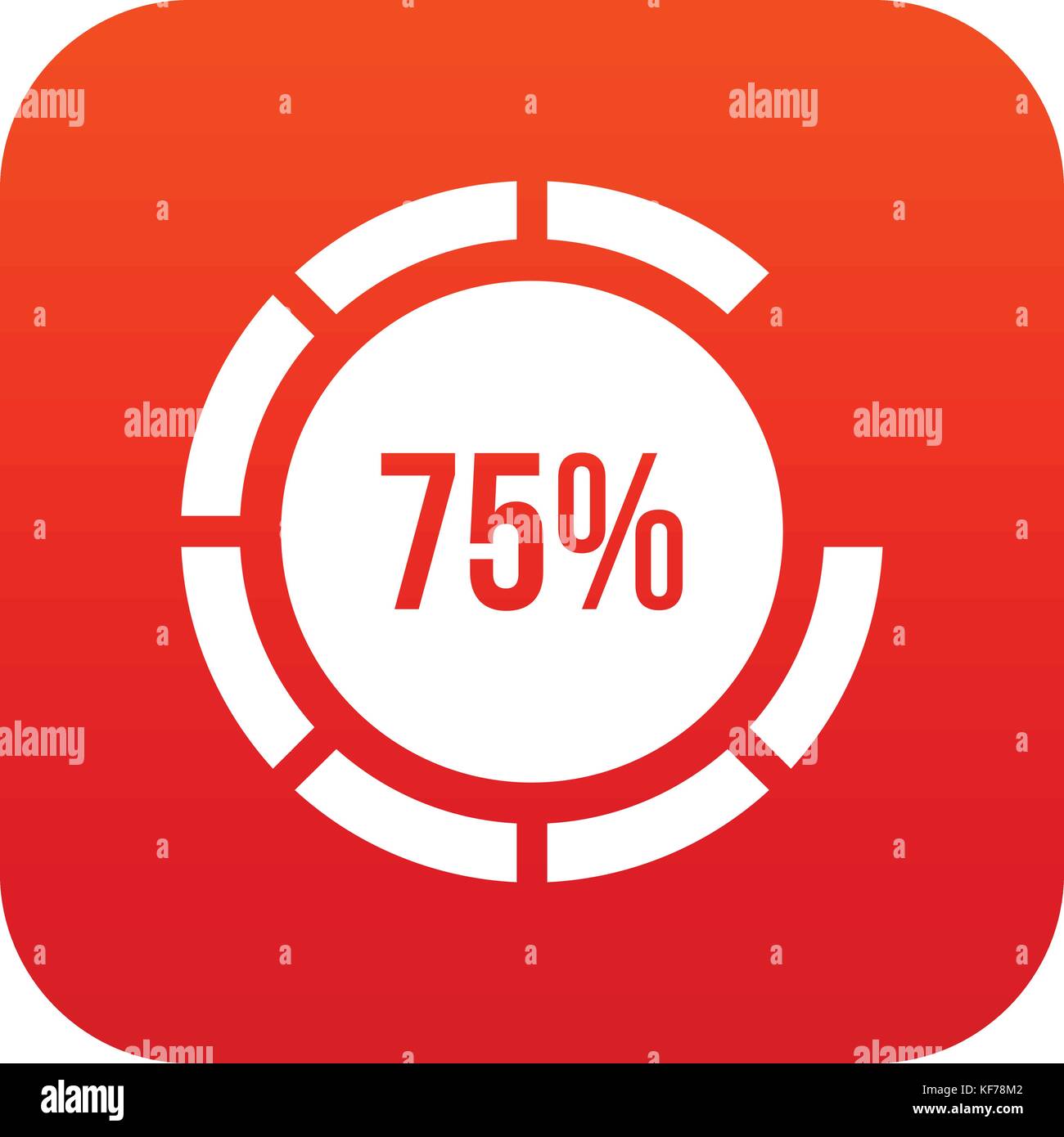 Sign 75 load icon digital red Stock Vector Image & Art - Alamy